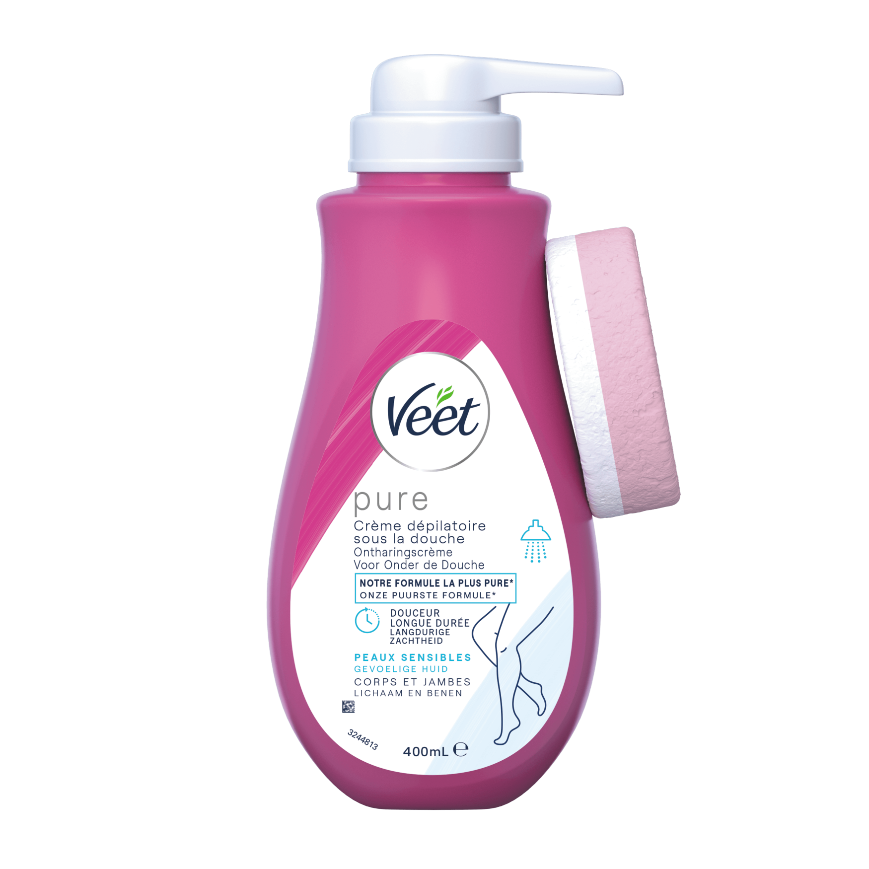 Veet Pure Crème dépilatoire sous la douche pour peaux sensibles – Corps ...